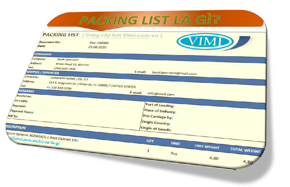 Packing List là gì ? Vai trò của " Phiếu chi tiết hàng hoá