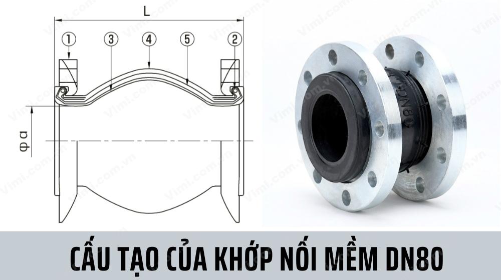 Khớp Nối Mềm DN80 | Nhập Khẩu Chính Hãng | Đa Dạng | Vimi