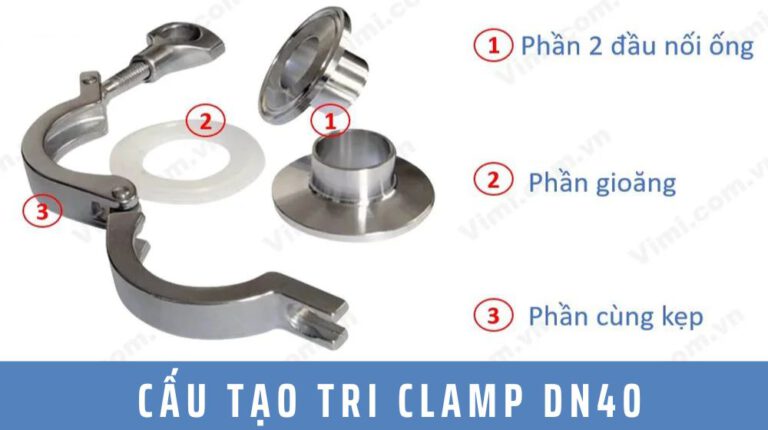 Tri Clamp DN40 | Clamp Inox Vi Sinh DN40 | Đa Dạng | Sẵn Kho